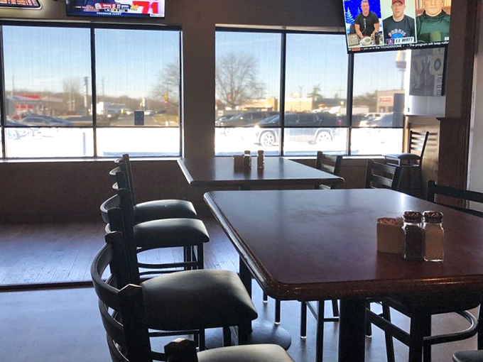 Window seats offer prime people-watching opportunities while you contemplate whether you have room for dessert (spoiler alert: you do).