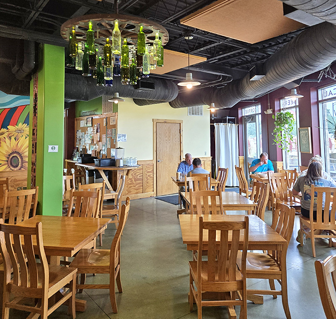 The dining room feels like the living room of that friend who's somehow both effortlessly cool and genuinely welcoming.