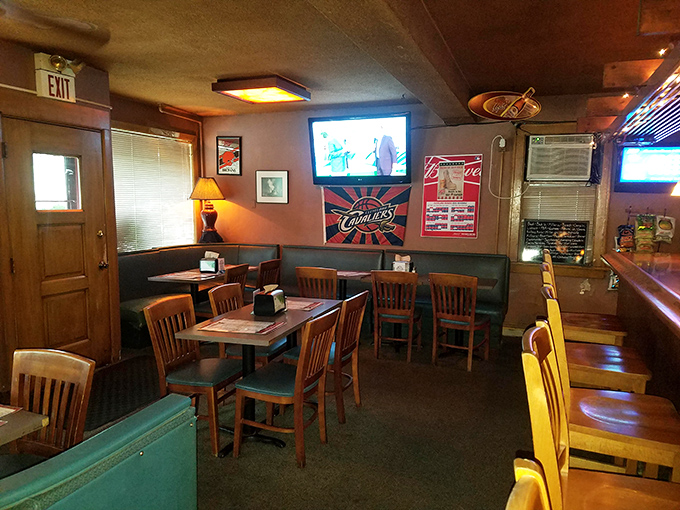 Wood paneling, Cleveland sports on TV, and tables that have hosted thousands of conversations – the classic tavern trifecta done right.