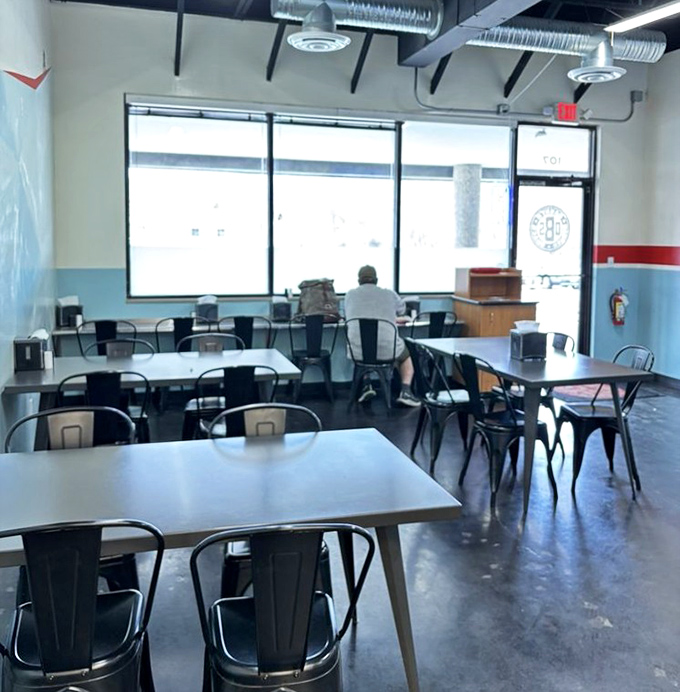 Modern minimalism meets classic diner vibes. A space designed for focusing on what matters: the food and the company.