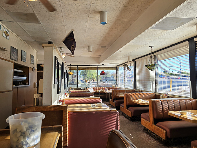 Booths that have cradled decades of Henderson locals, tourists, and the occasional celebrity seeking breakfast anonymity.