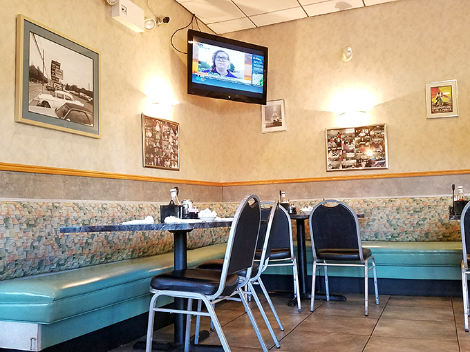 The dining area's cozy booths and vintage photographs tell stories of Allentown's past while you create new memories over meatloaf.