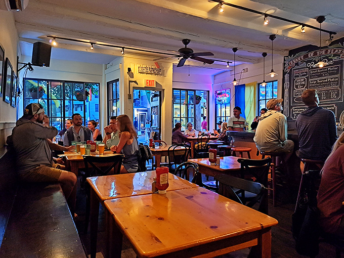 The dining room hums with the symphony of vacation joy: clinking glasses, bursts of laughter, and the occasional gasp of seafood delight.