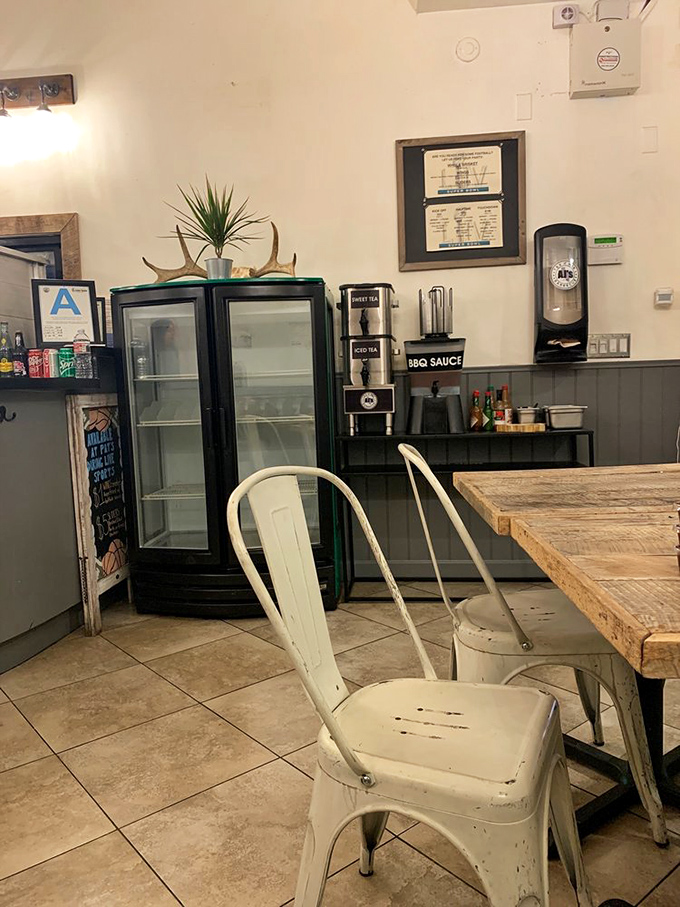 The dining area's rustic simplicity lets you focus on what matters&mdash;the food and the inevitable food coma that follows.