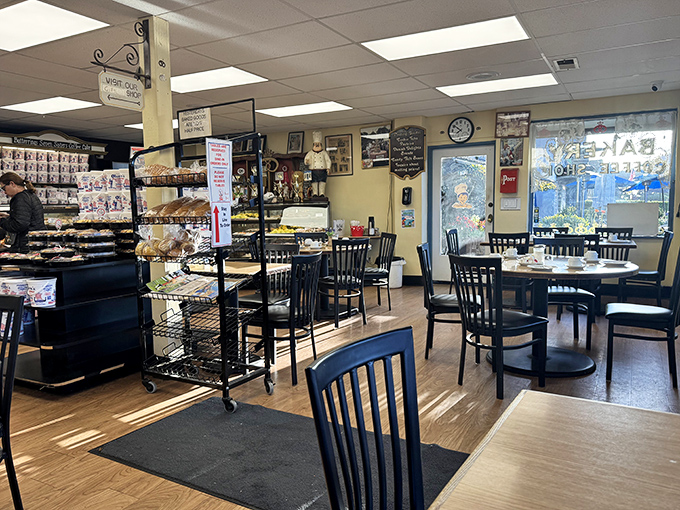 The dining area: where strangers become friends united by the universal language of "mmm" and "you have to try this."