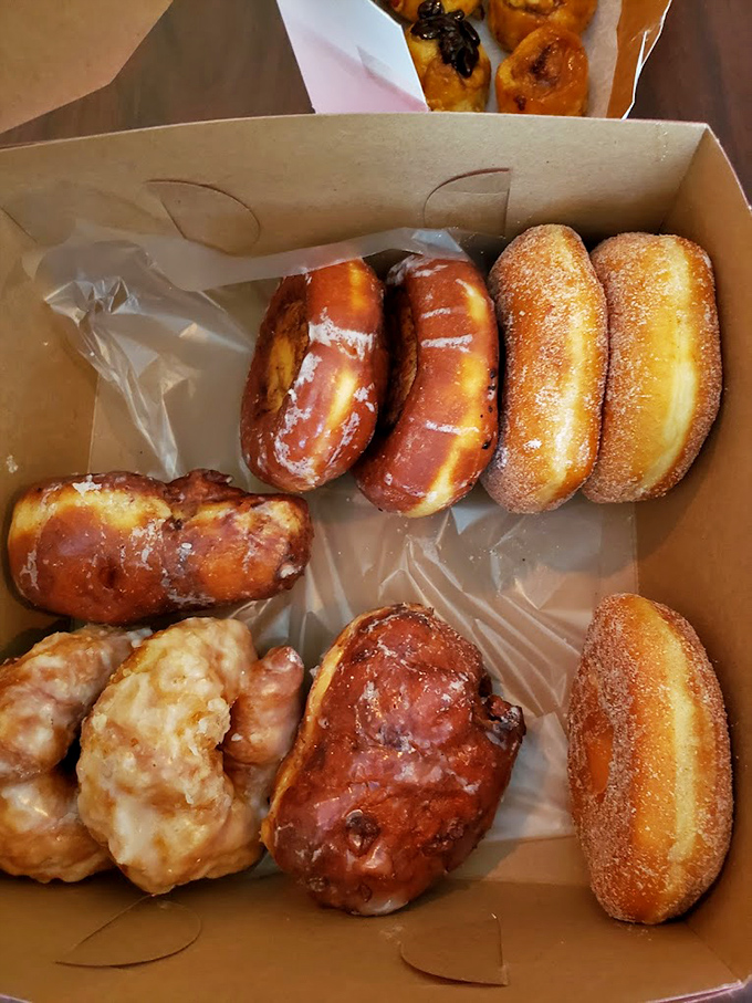 A box of donuts that makes you question everything you thought you knew about fried dough. These aren't just pastries—they're life-affirming experiences.
