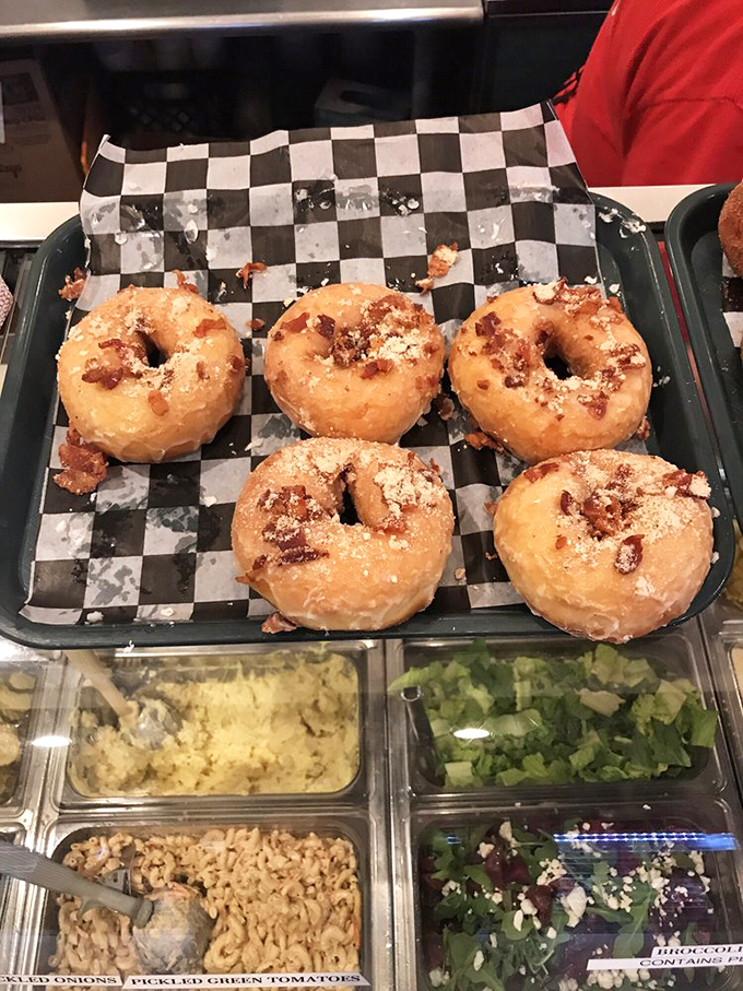 
Donuts topped with bacon bits? Someone clearly understood the assignment. Breakfast, dessert, or anytime indulgence&mdash;labels don't matter when something tastes this good. 