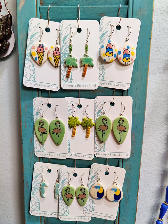 Florida's essence captured in dangling form. These "Pineapple State of Mind" earrings are the jewelry equivalent of a tropical vacation.