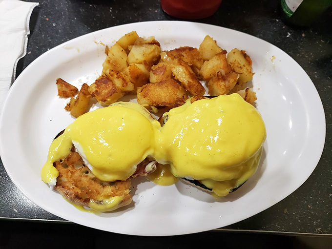 Eggs Benedict with hollandaise so yellow it could outshine the morning sun&mdash;a breakfast worth setting your alarm for.