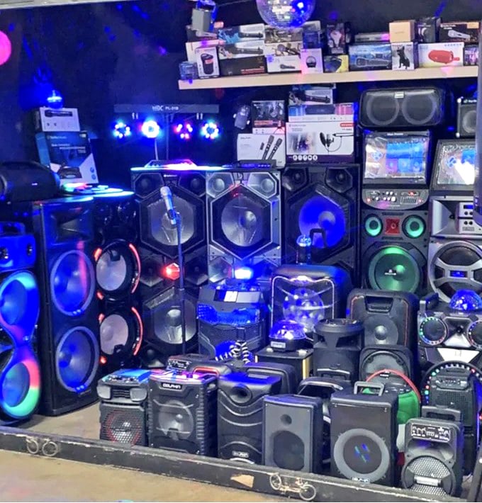 A bass-thumping electronic wonderland where speakers compete for attention like peacocks. Your neighbors will hear you coming home with these purchases!