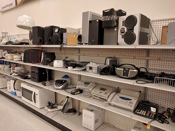 The electronics section resembles a museum of technological evolution&mdash;from boom boxes to fax machines, each with stories to tell.