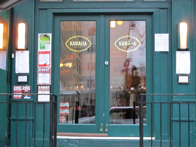 The entrance speaks volumes: unpretentious, authentic, and adorned with well-earned accolades from those who know good food.