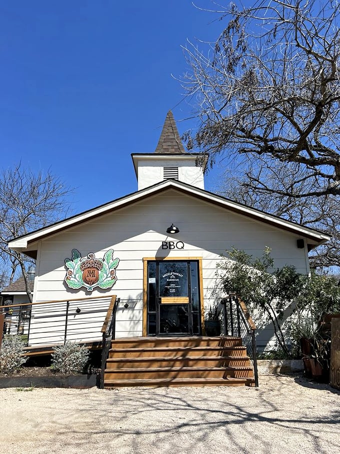 The church of barbecue has a steeple. This white chapel-like building houses more salvation than Sunday service&mdash;at least for your taste buds.