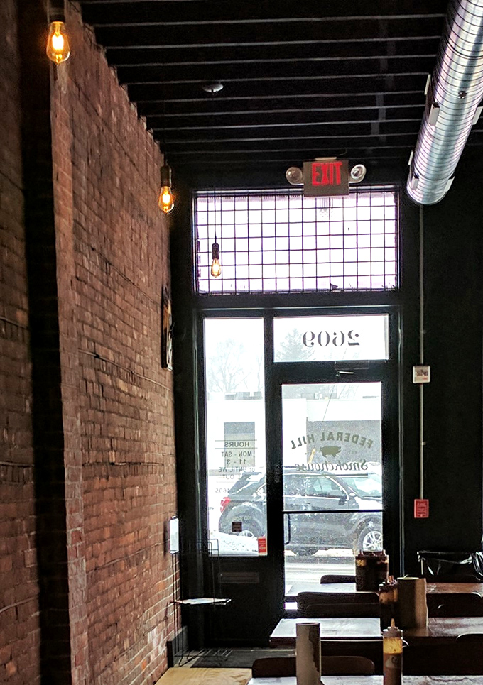 The entrance view reveals the temple-like quality of great barbecue joints &ndash; modest on the outside, transcendent on the inside.