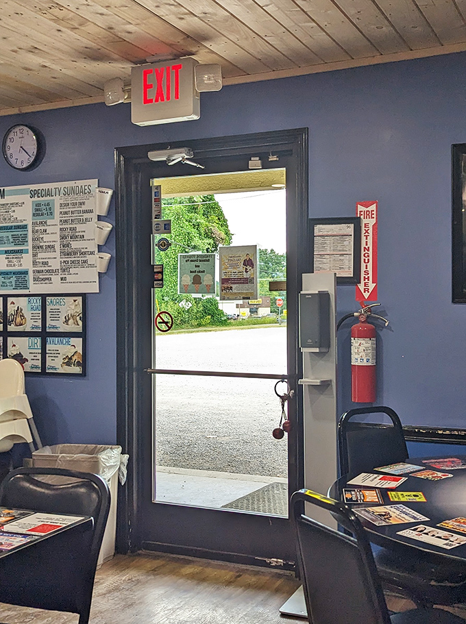 Every great diner needs an exit sign&mdash;not that you'll want to use it until you've tried at least three menu items.