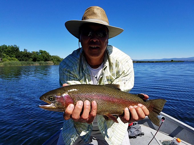"Just another day at the office" &ndash; trophy rainbow trout are the reward for anglers willing to venture where the masses don't.