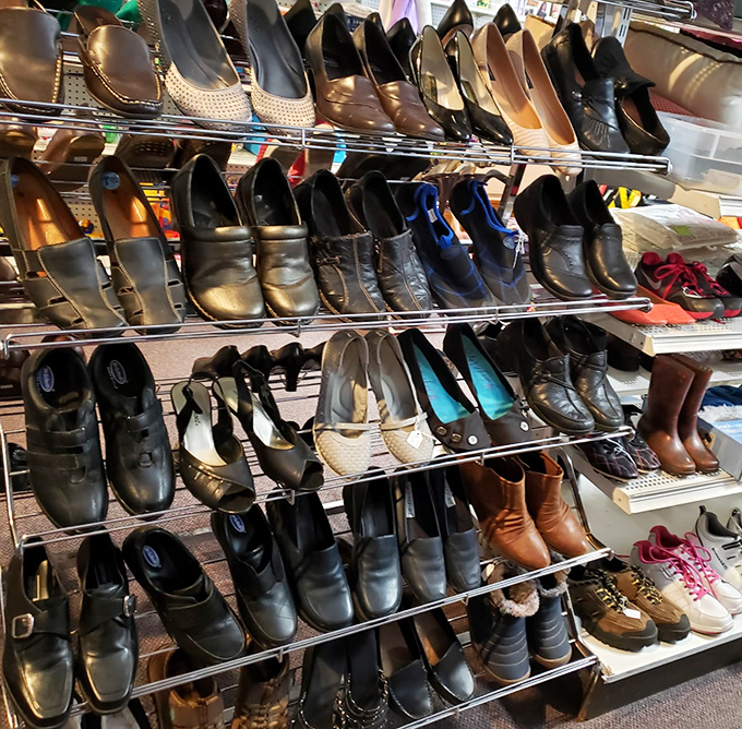 A footwear library where every style has its place. From sensible flats to statement boots, these shelves hold the next chapter in your fashion story.