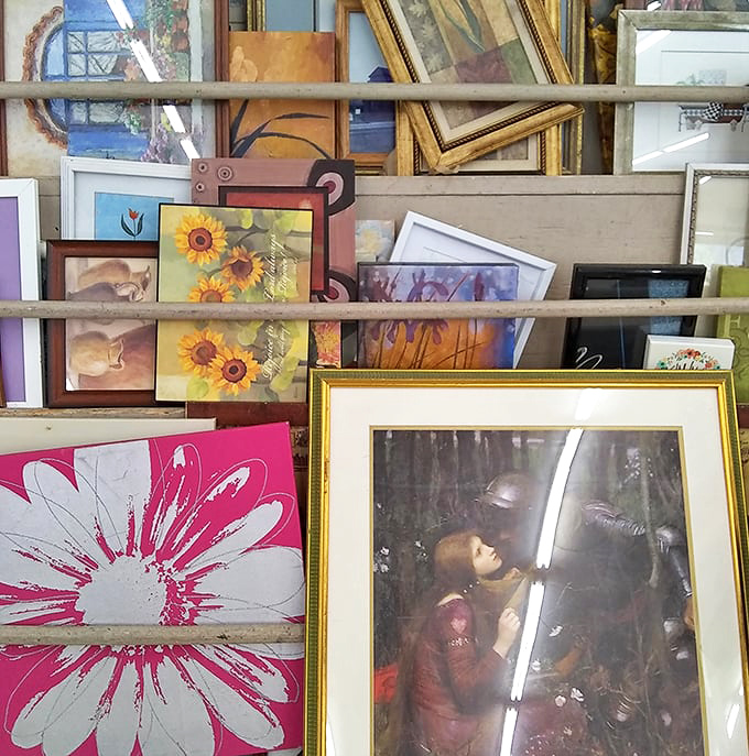 Wall art that spans from "grandma's living room classic" to "surprisingly hip statement piece." That sunflower print is just waiting for its renaissance.