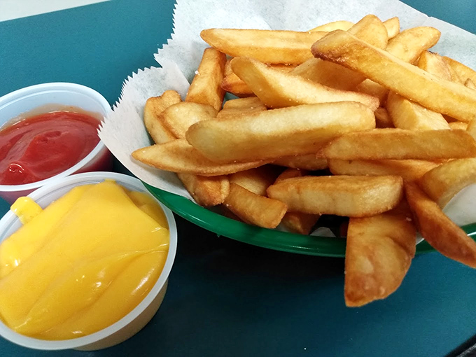 These aren't just fries—they're the supporting actors that deserve their own Oscar. Crispy outside, fluffy inside, and ready for dipping action.