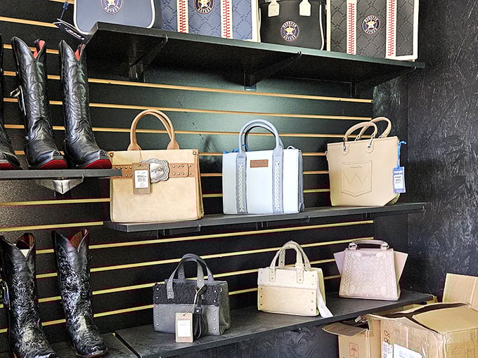 Handbag heaven for the fashion-forward bargain hunter. That designer-inspired tote might cost a fraction of the original but carries twice the shopping story.