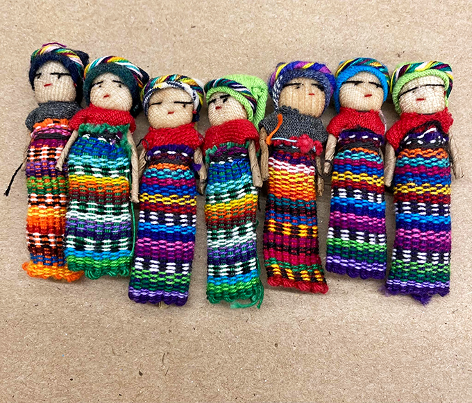Tiny textile treasures! These handcrafted worry dolls bring a rainbow of comfort and cultural artistry that fits in your palm.
