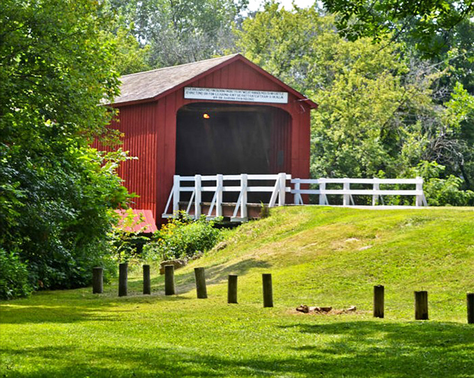 This covered bridge doesn't just span a creek &ndash; it connects us to an era when craftsmanship mattered and "rush hour" involved actual horses.