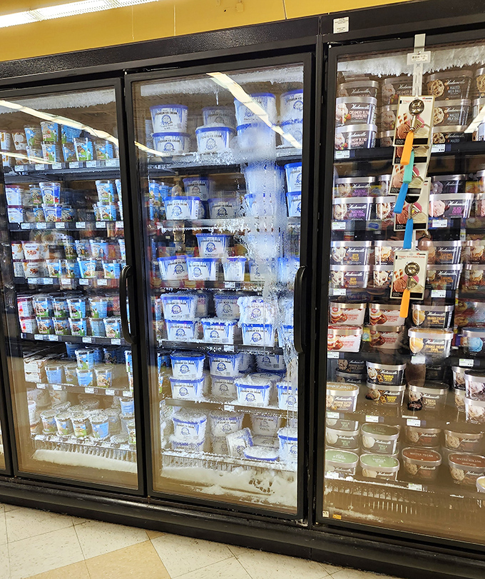 The freezer section stands like a dairy museum &ndash; shelves of take-home treasures for when one visit simply isn't enough.