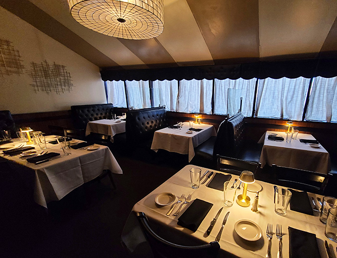 Dining rooms where Frank Sinatra wouldn't look out of place &ndash; plush booths invite you to linger over every delicious bite.