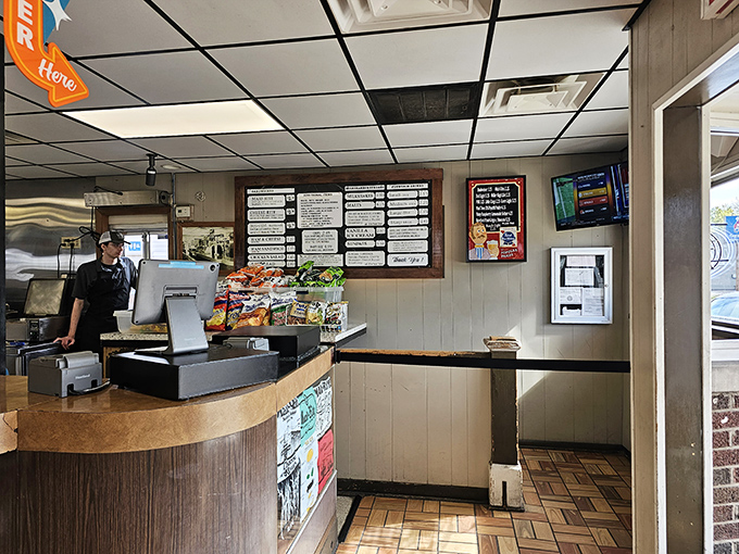 The counter where magic happens&mdash;where sandwiches are assembled and milkshakes are born into their brief but joyful existence.