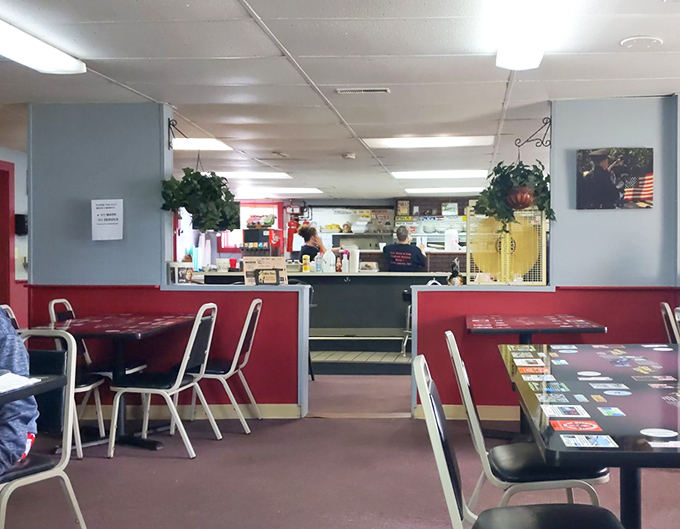 The view from your booth &ndash; where you can watch breakfast magic happen while contemplating life's big questions, like "Should I order more bacon?"