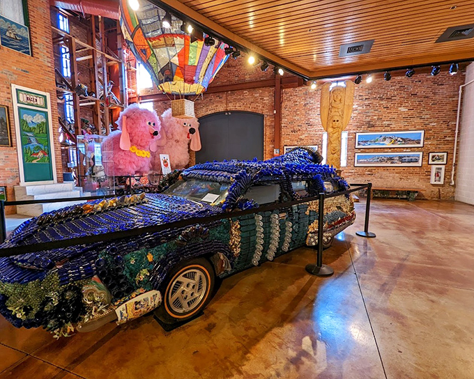 This bedazzled car would make any commute magical. Part transportation, part declaration that life's too short for beige vehicles.