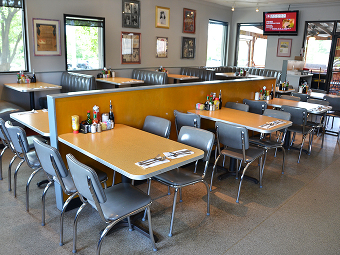 The dining room's retro charm isn't manufactured&mdash;it's the real deal, where every table tells stories of meals shared and conversations savored.