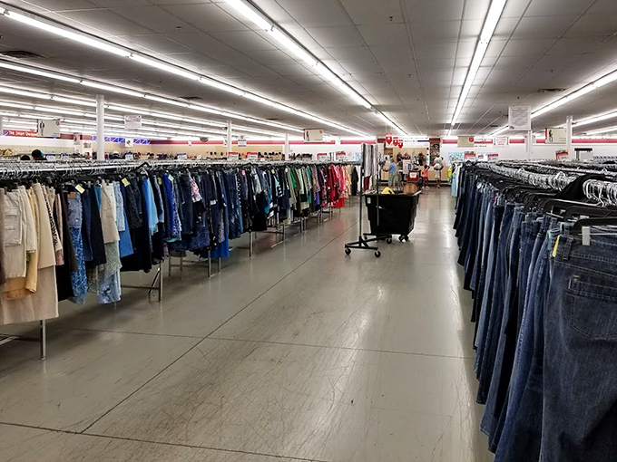 Denim for days! The jean section offers more varieties than a fancy coffee shop&mdash;straight leg, boot cut, and styles that haven't been cool since 1987.