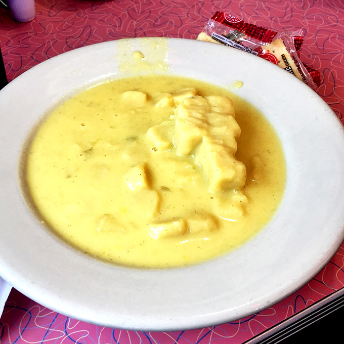 The legendary knoephla soup &ndash; liquid gold dotted with pillowy dumplings that could cure anything from homesickness to the common cold.