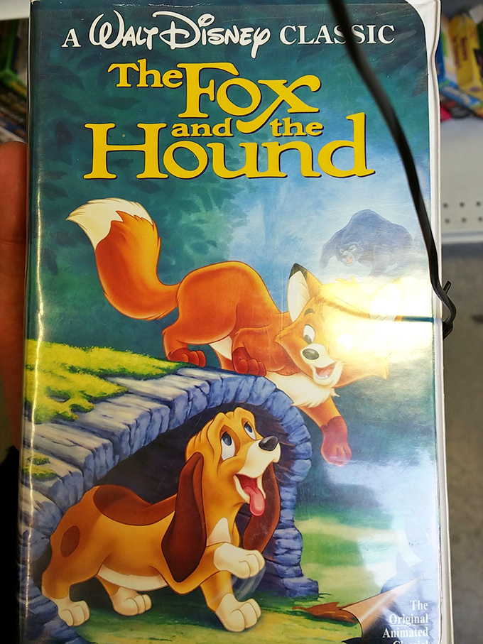 Even The Fox and the Hound found its way here &ndash; classic Disney on VHS for nostalgic movie nights.