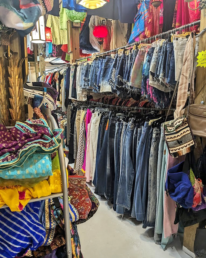 Denim heaven&mdash;where jeans aren't just pants but historical documents. Each fade and wear pattern tells a story of adventures already lived.