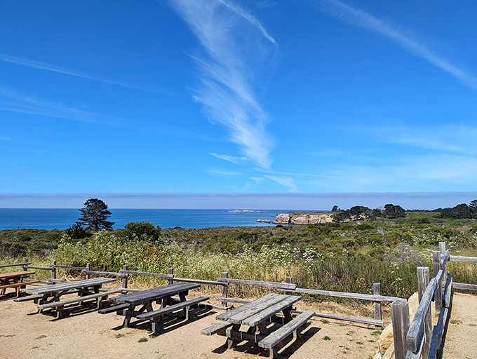 Picnic tables with million-dollar views! Pack a lunch and claim your spot for what might be the most scenic meal of your life.