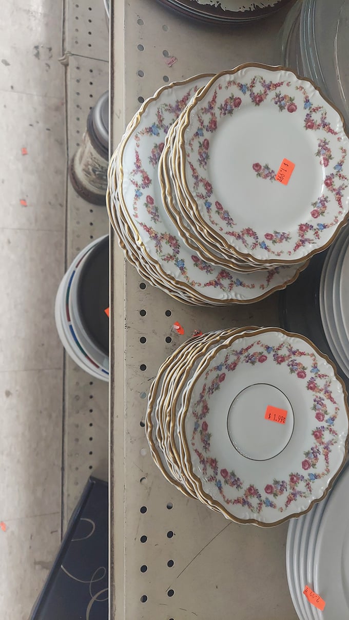 Delicate china with floral patterns that would make your grandmother swoon. Perfect for serving cookies you claim you baked yourself.
