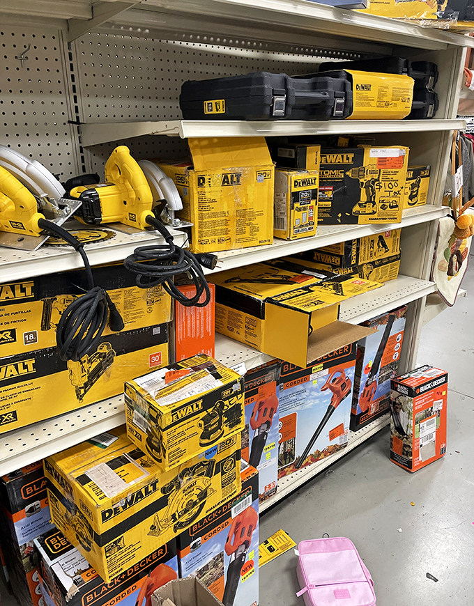 DIY dreams come true in the tool section. These DeWalt treasures are waiting for their second act in your home improvement story.
