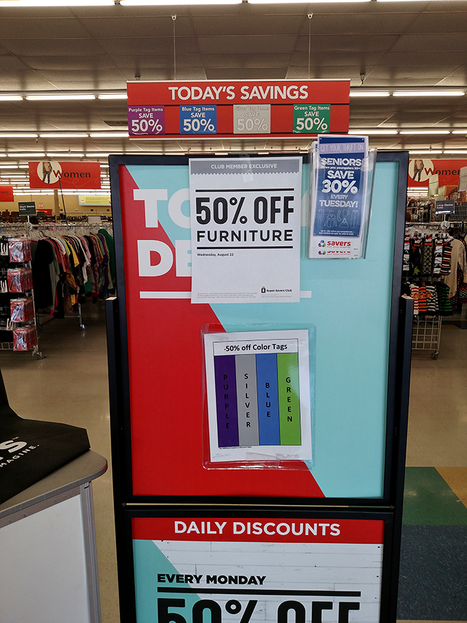 The color-coded tag system &ndash; a secret language that separates casual browsers from serious thrift ninjas.