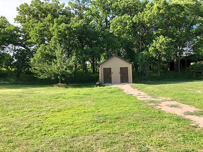 Not exactly the Ritz, but when you're surrounded by this much natural beauty, even the humble park facilities feel charming.