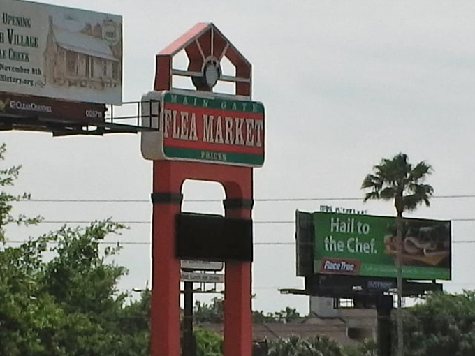 The beacon of bargain hunters everywhere. This sign doesn't just mark a location; it signals the beginning of a treasure-hunting adventure.
