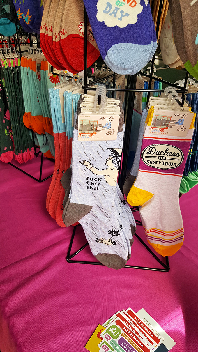 Not your average sock drawer options! These fabric foot canvases let your ankles express what your mouth probably shouldn't in polite company.