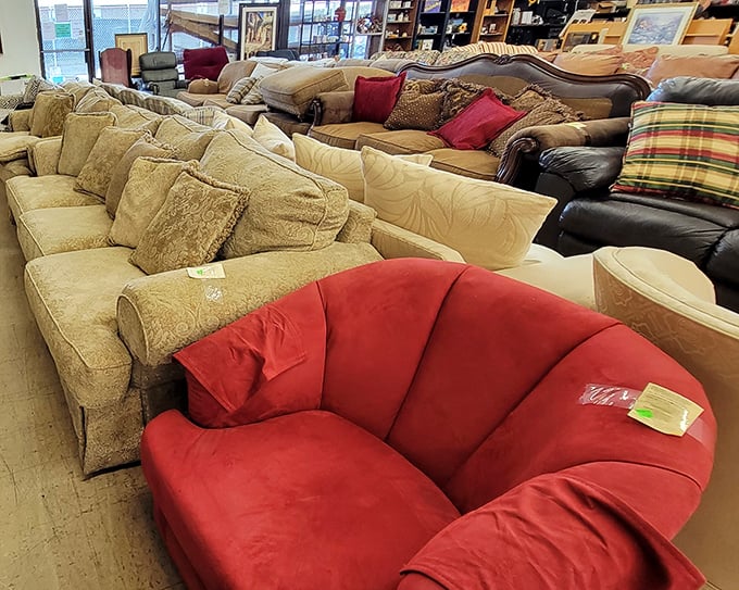 The sofa section &ndash; where you can literally sink into savings and test-drive your next conversation piece before committing.