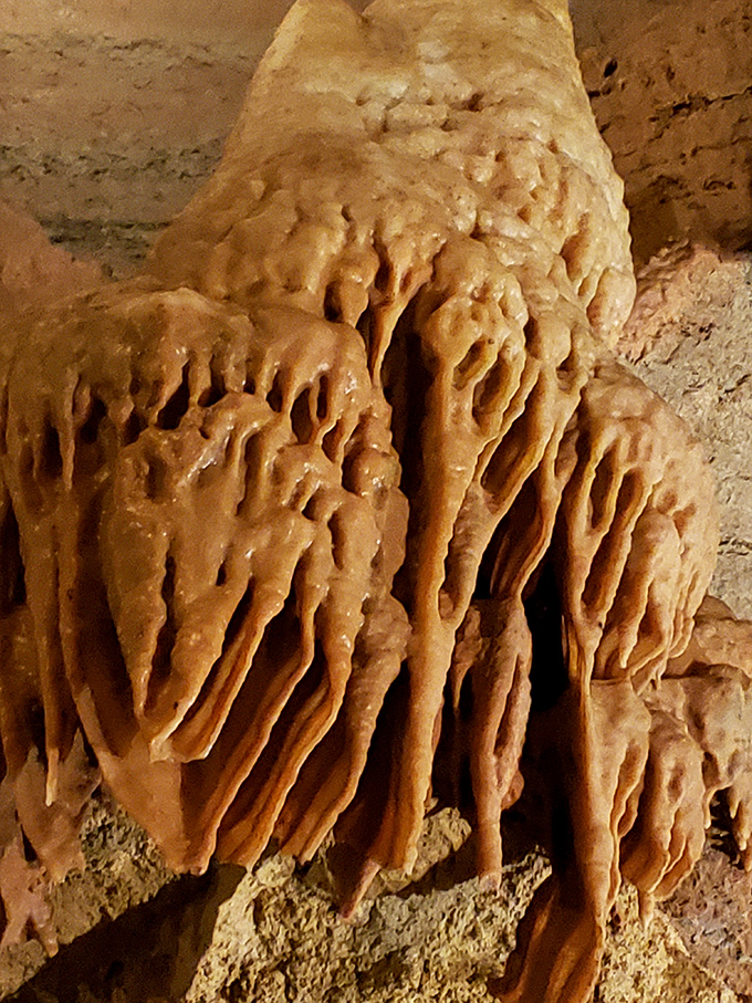This flowing formation looks like melted caramel frozen in time&mdash;Mother Nature's own Willy Wonka creation.