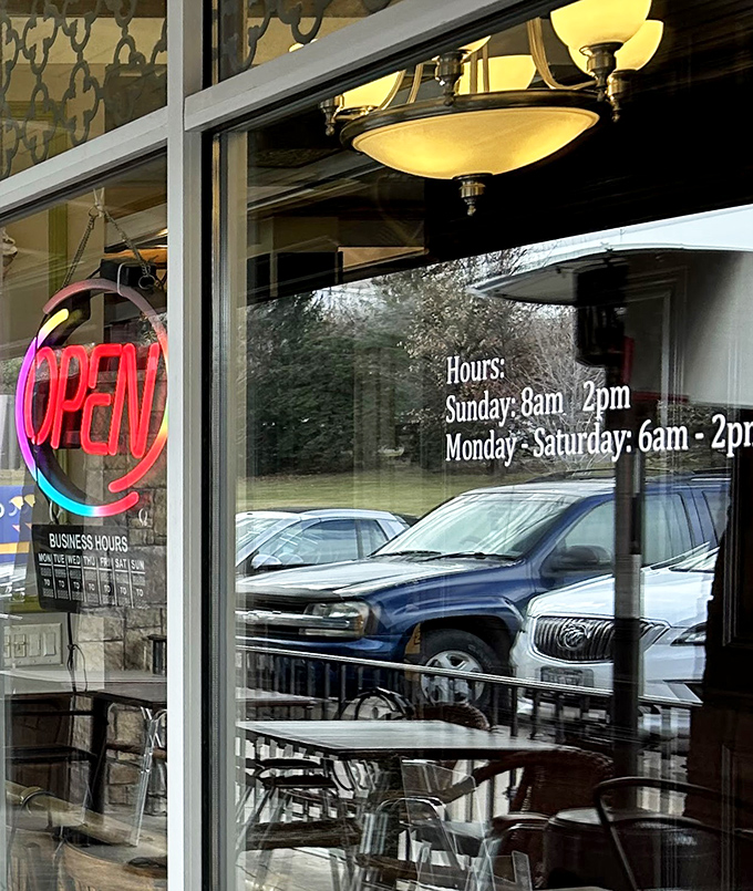 Business hours that respect the breakfast lover's schedule. Early risers rejoice—Cook's opens at the crack of dawn for your morning fix.