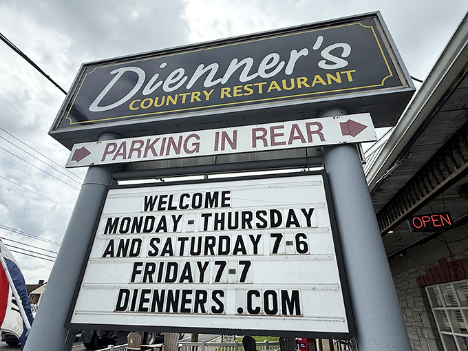 The sign promises simple pleasures within specific hours. In our 24/7 world, there's something refreshing about a place that closes to rest.