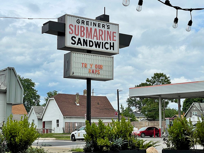 That retro sign isn't trying to be Instagram-famous, it's just doing its job&mdash;letting hungry Hoosiers know where to find submarine salvation.