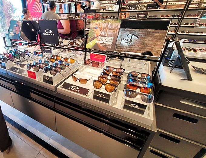 Oakley's sunglasses kingdom &ndash; where California sunshine meets high-tech eye protection at prices that won't make you wince.