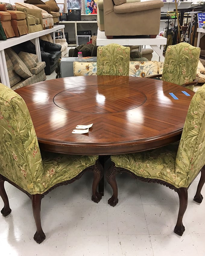 Business casual meets vintage cool on these racks, where your next favorite outfit is hiding in plain sight.